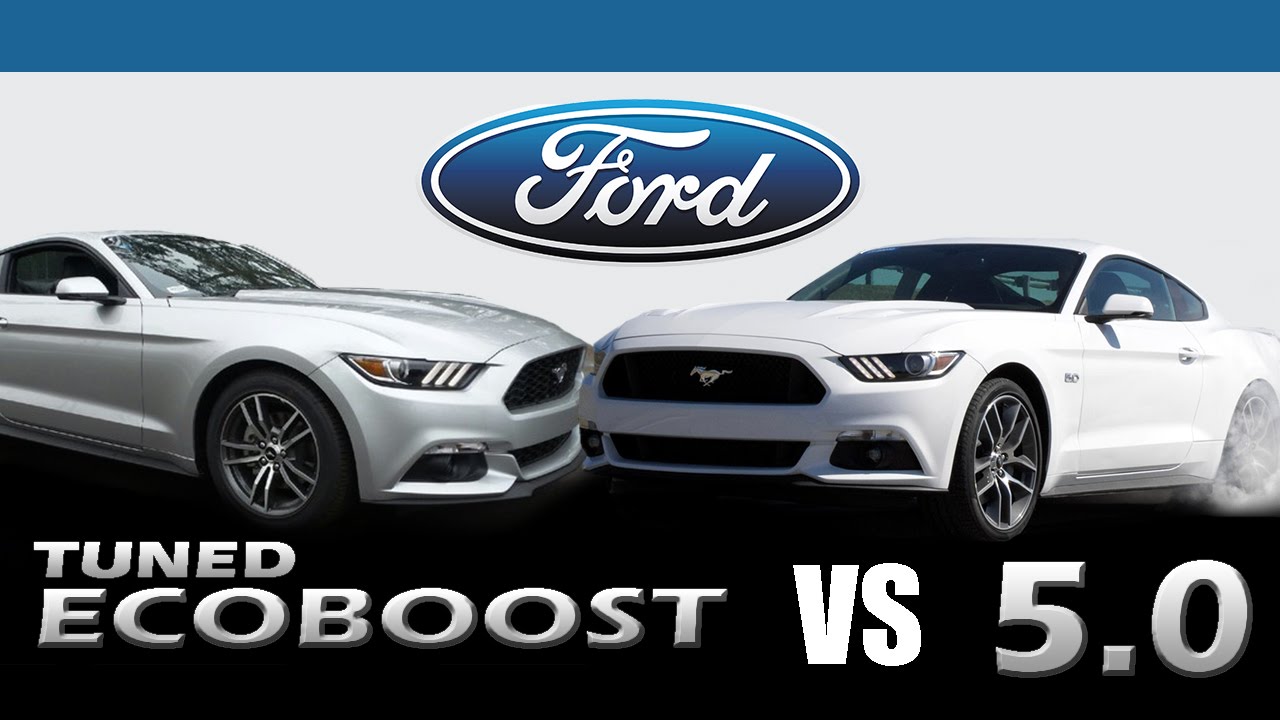 Tuned Ford Mustang Ecoboost vs Mustang GT 5.0! - YouTube