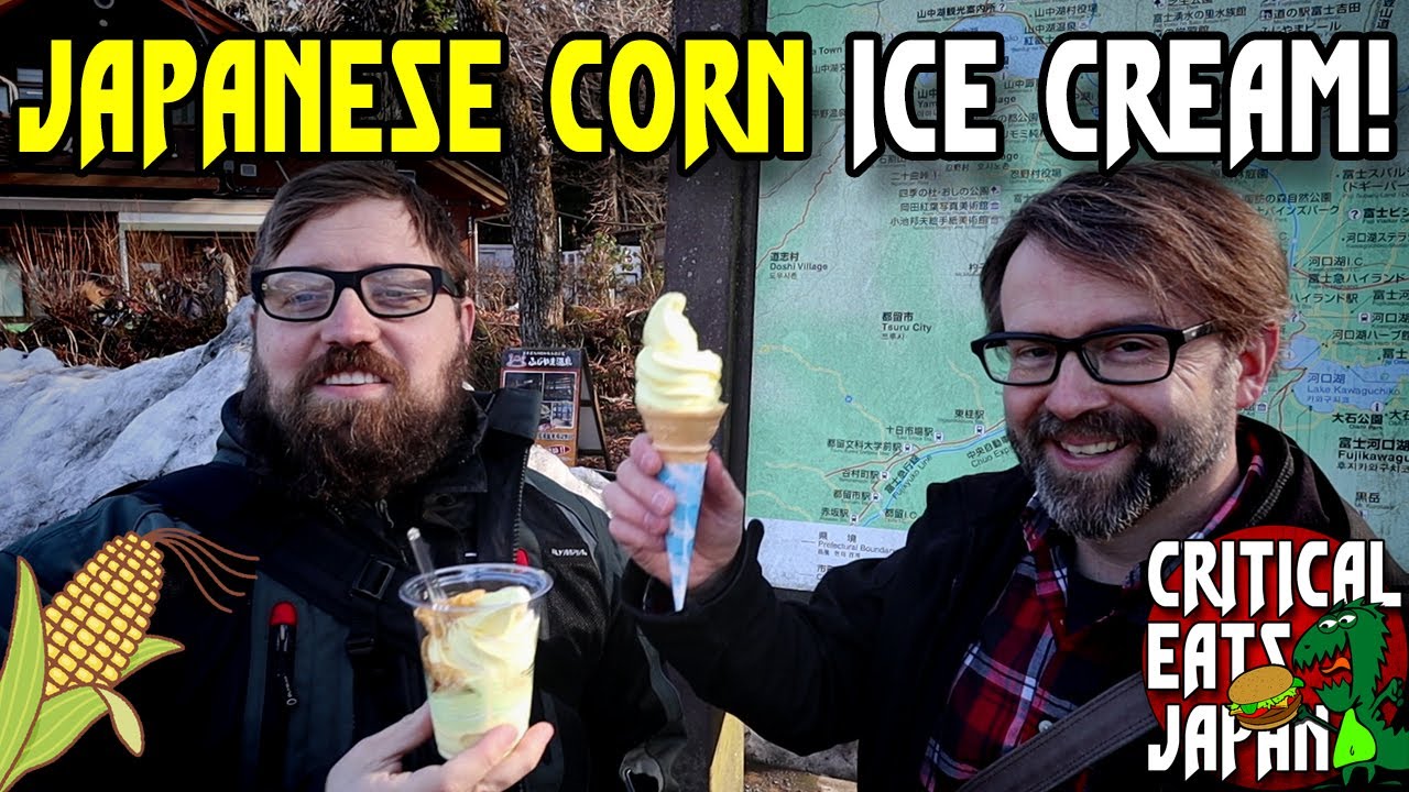 Japanese Corn Ice Cream Near Mt Fuji | with Aaron - YouTube