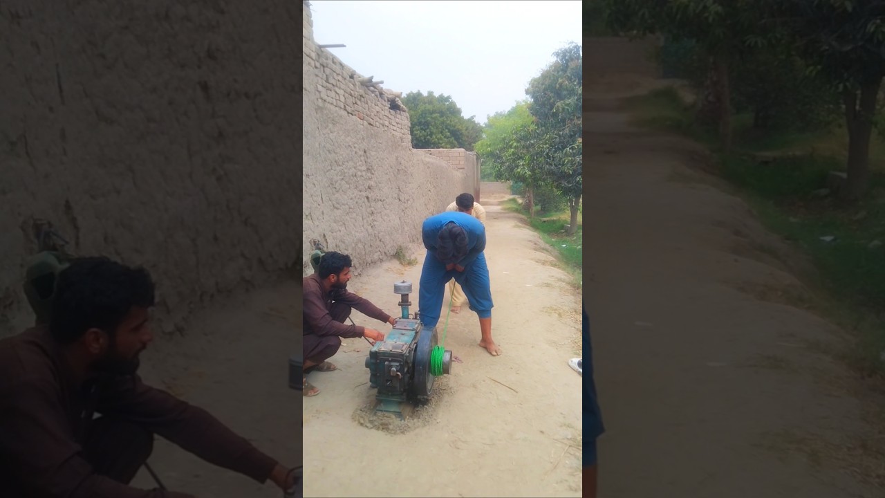 how to Peter engine start with one man powerful#short video - YouTube