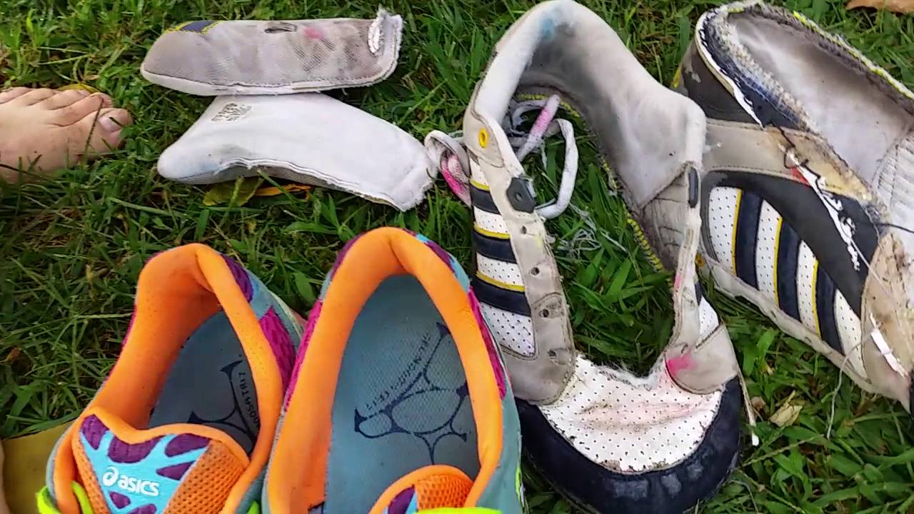 Finishing Off Trashed Adidas Skateboard Shoes - YouTube