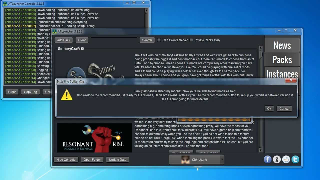 Обзор лаунчера ATLauncher - YouTube