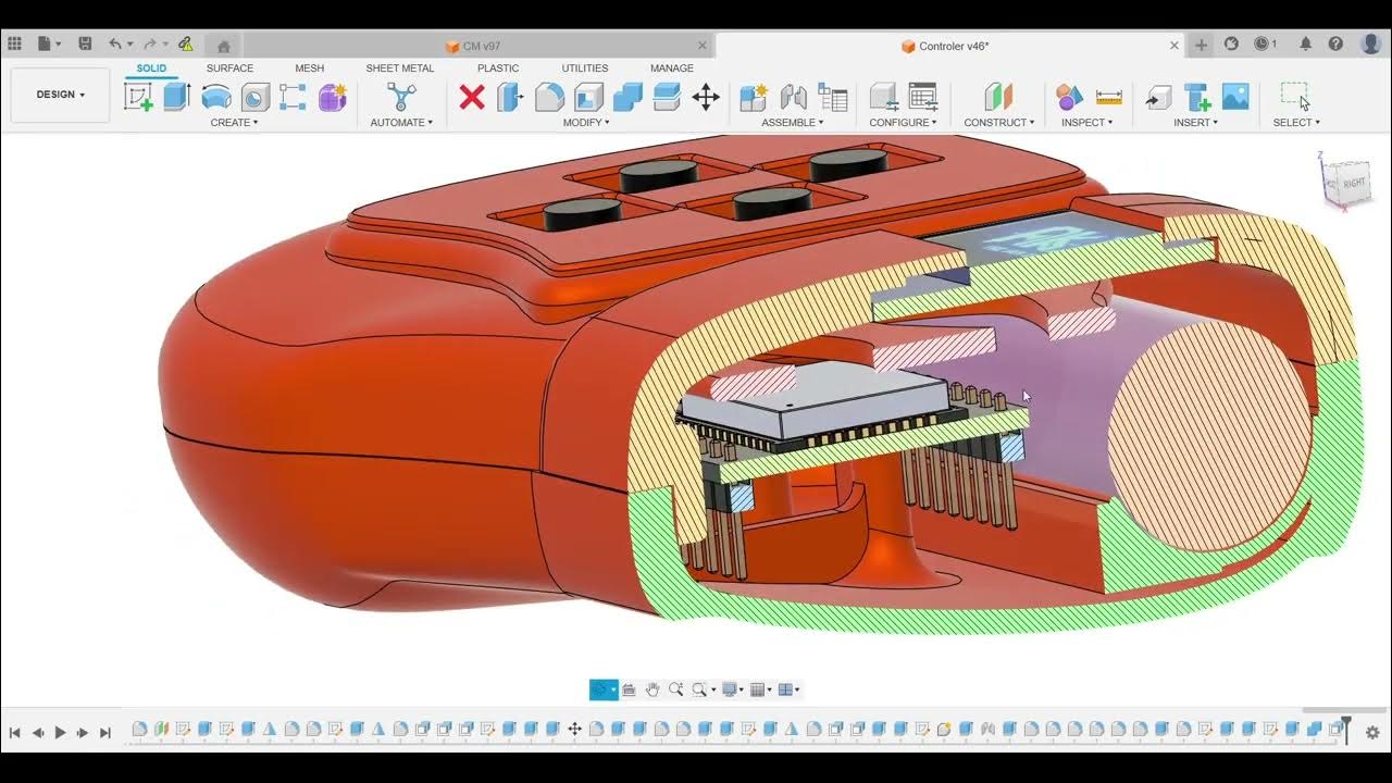 Mando de control #3dprinting #fusion360 #mechatronic #mechanic - YouTube