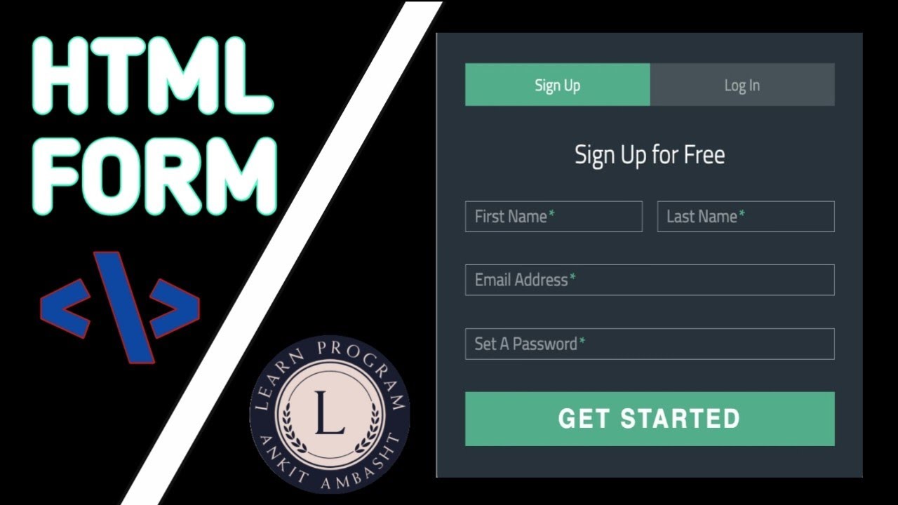 Html Form Project 1 Html Tutorial For Beginners Html Programming 7341