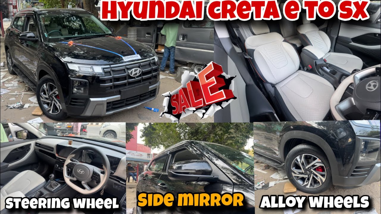 Hyundai CRETA E base model MODIFICATION || BASE TO TOP|| 70%off on ...