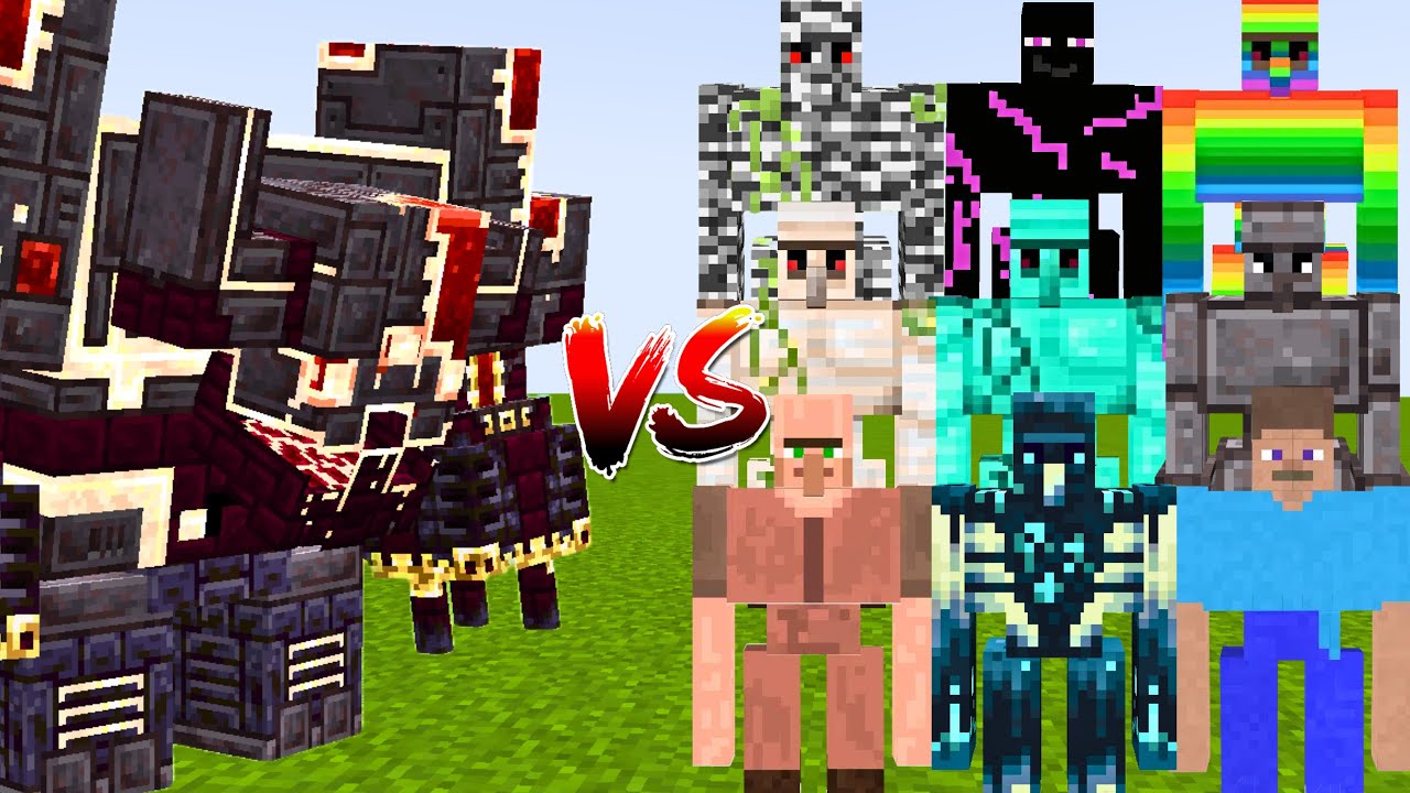 Reworked Netherite Monstrosity vs All Golems || Minecraft Mob Battle ...