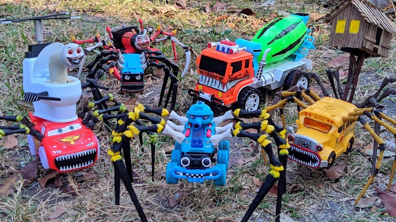 Tayo Bus Eater, Mobil Wubbox Tank Laba Laba, Kereta Api Cho Cho Charles ...