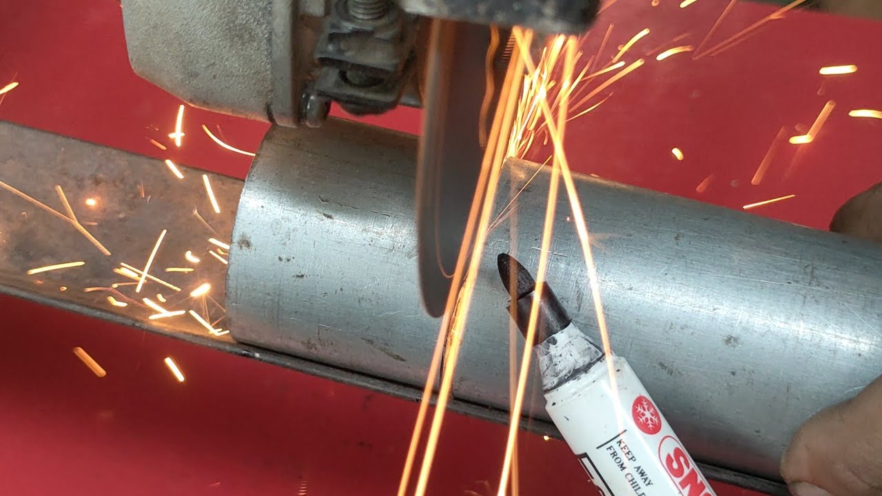 stop doing bad habits in cutting round iron pipes - YouTube