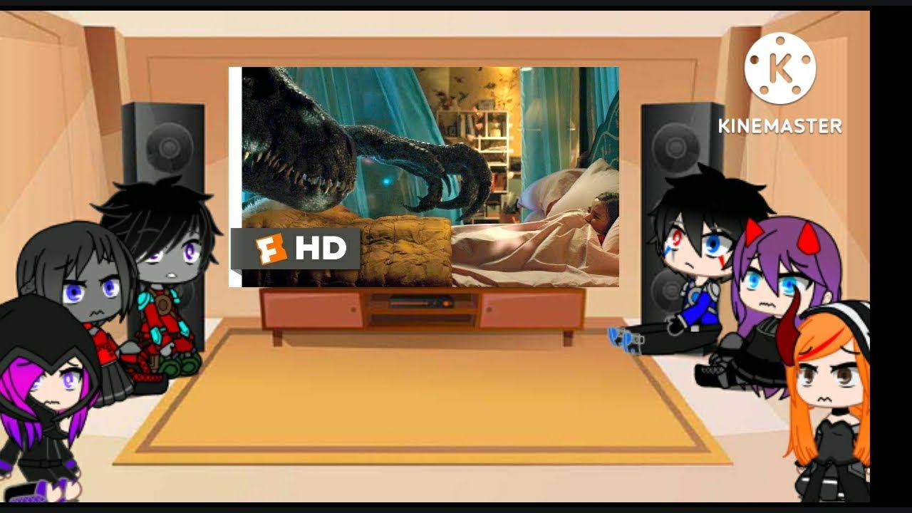 Rainimator friend's react to JWFK Blue vs Indoraptor Final Battle Scene ...