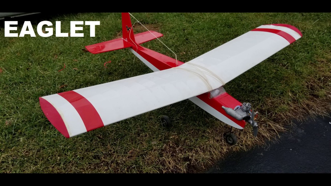 Carl Goldberg Eaglet 50 re-Maiden Flight - YouTube