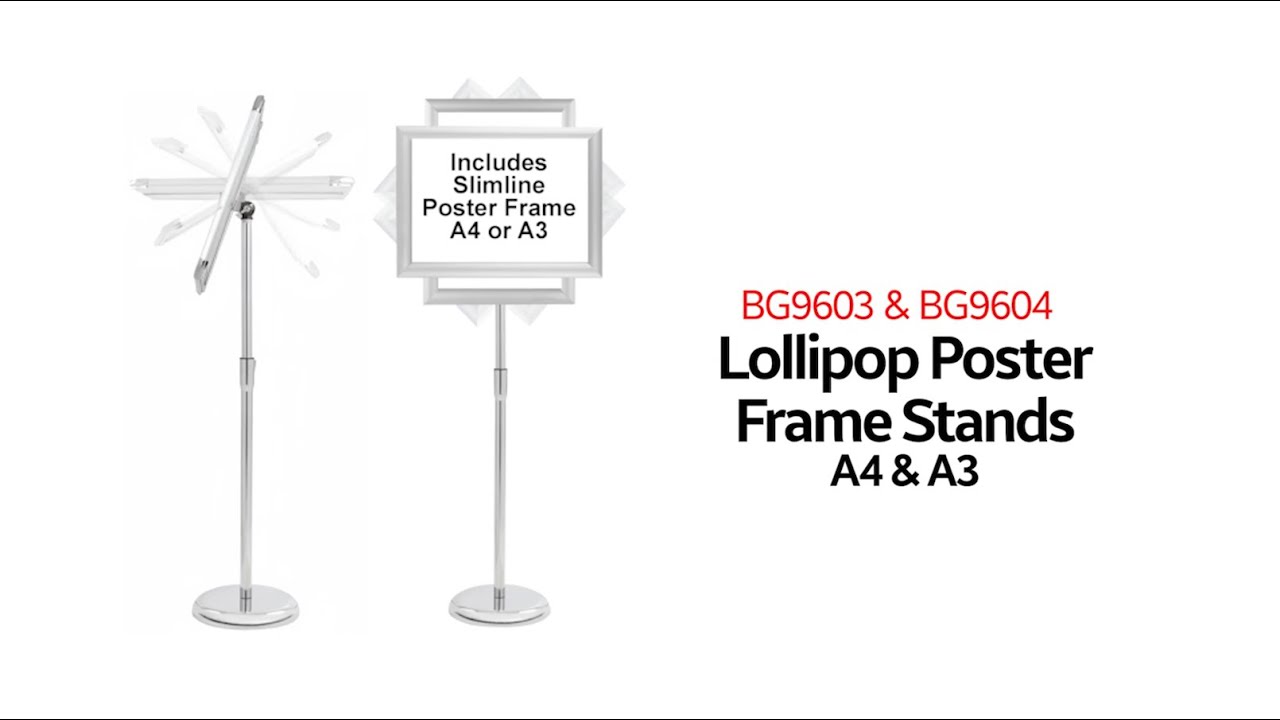 Parrot Products Lollipop Poster Frame Stands BG9603 & BG9604 | Easy ...