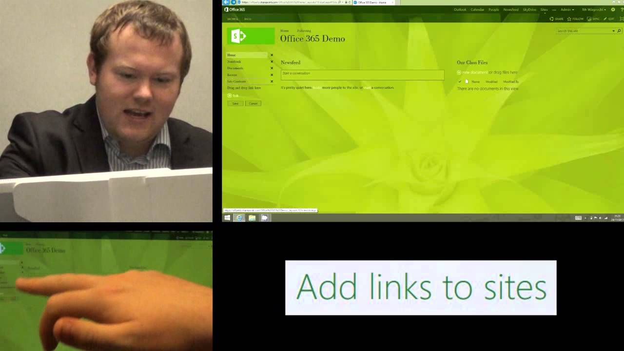 How to add in Links in Office 365 - YouTube