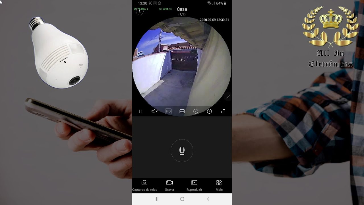 Instale e configure fácil Câmera de Segurança VR360 - Câmera IP Wi-Fi ...