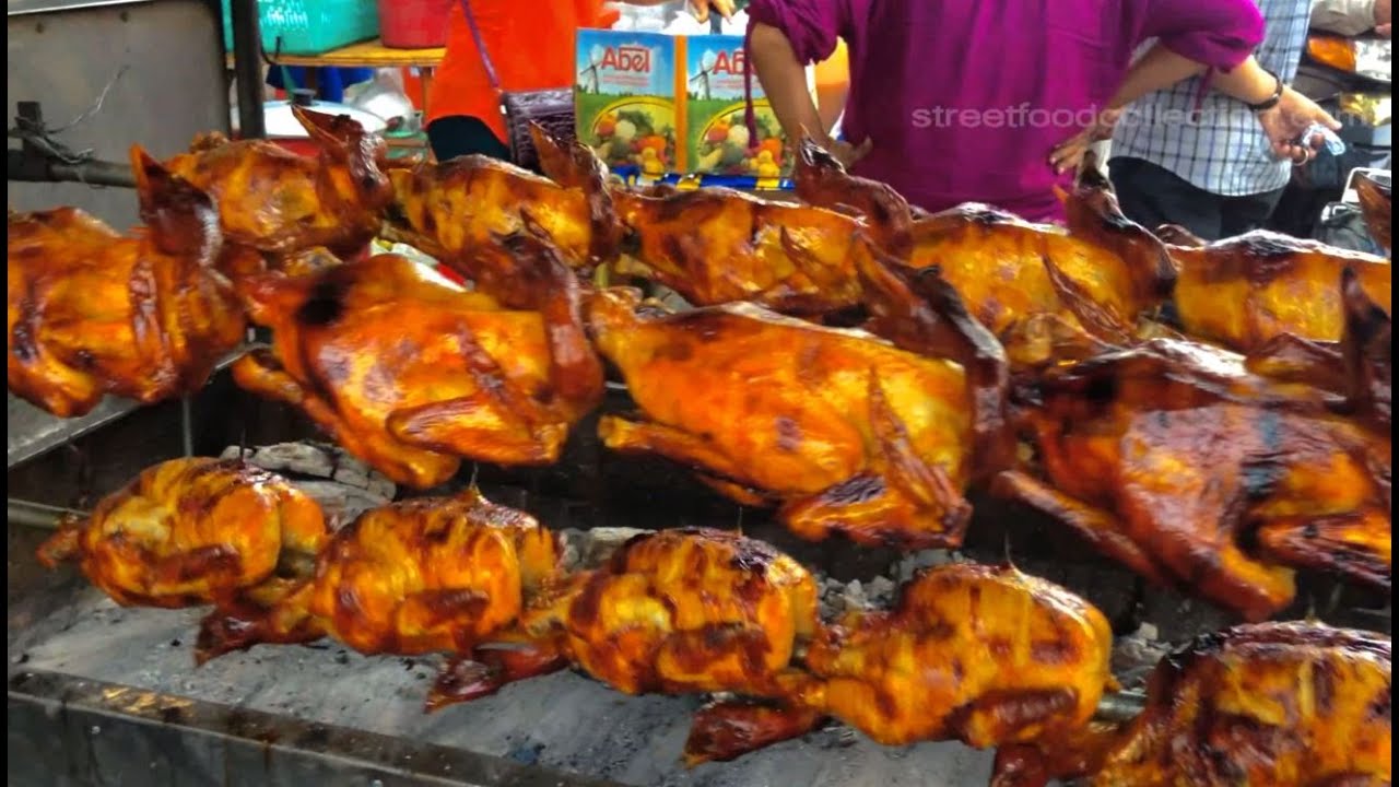 7 Famous Grilled Chicken Shops in Phnom Penh | Khmer food market tour ...