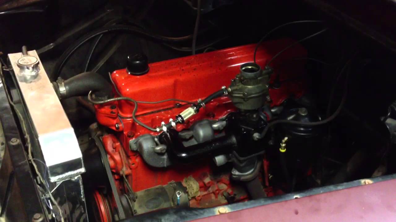 56 Chevy 261 idle - YouTube