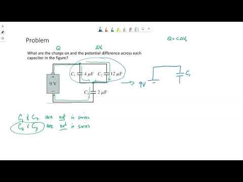 Capacitor circuit example 2 - YouTube