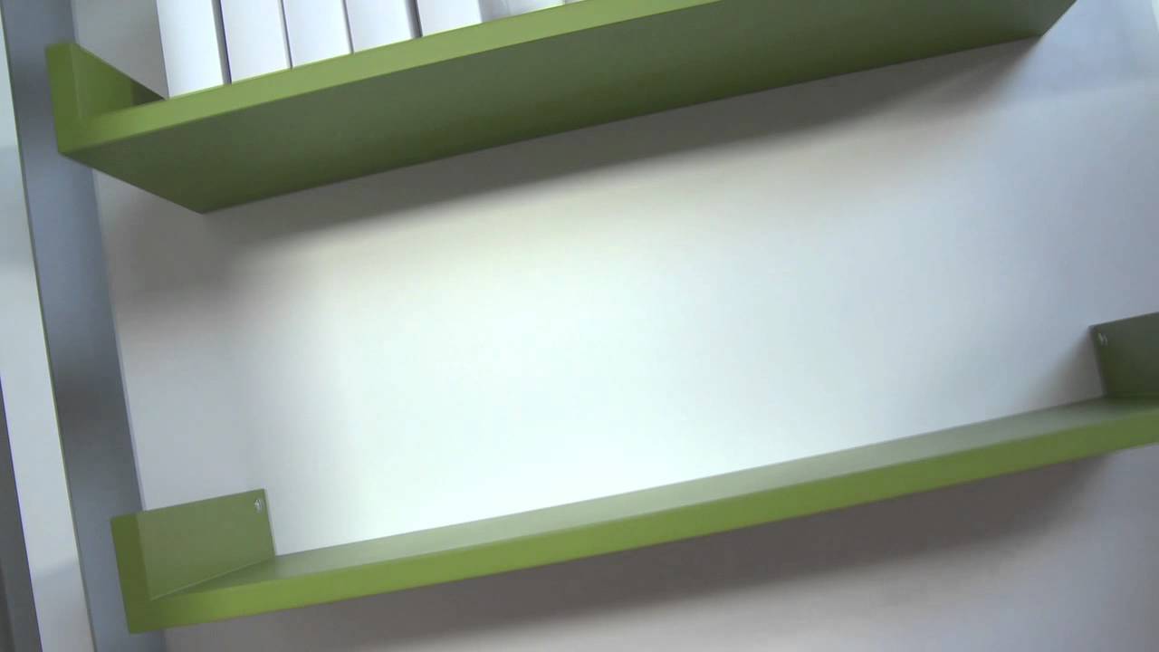 Rotating murphy bed with bookcase: Lgs by Clei - YouTube