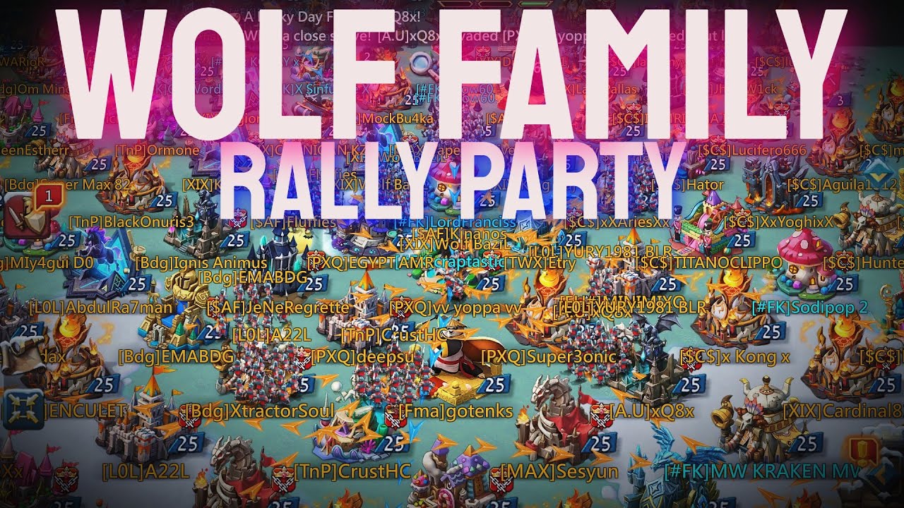Lords Mobile| WOLF FAMILY RALLY PARTY + ME TALKING LOL - YouTube