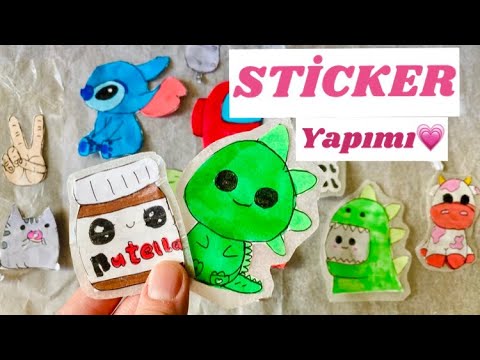 Sticker nasıl yapılır? 💗 Sticker yapım videosu 🌟 PAPER DIY 🌸 kağıttan ...