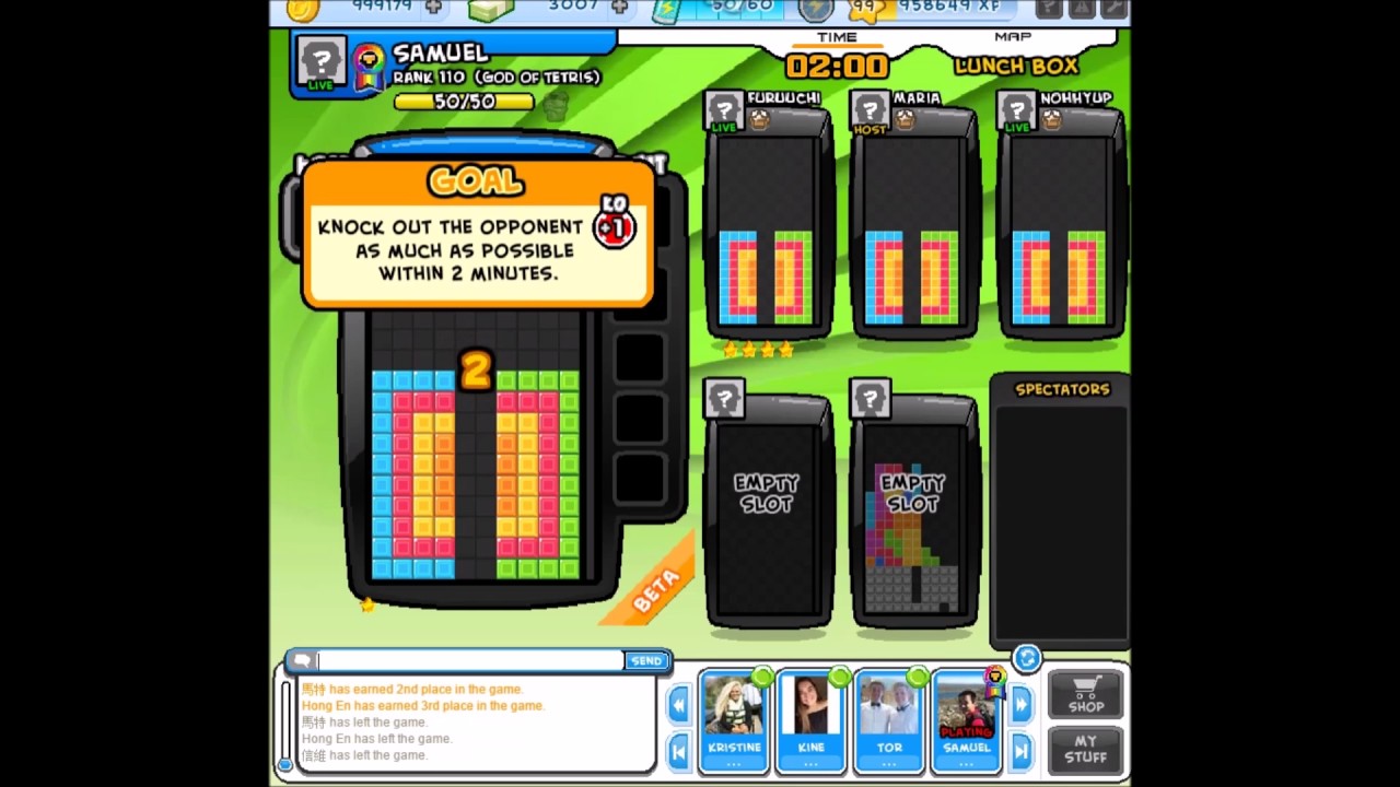 【Tetris Battle】 Arena - 227 lines 9 KO (2017/6/14) - YouTube