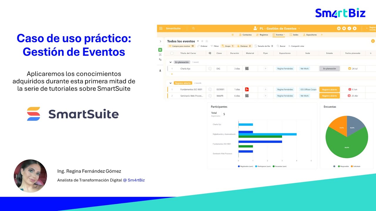 6 Caso de uso en SmartSuite - Gestión de Eventos Cap. 1 - YouTube