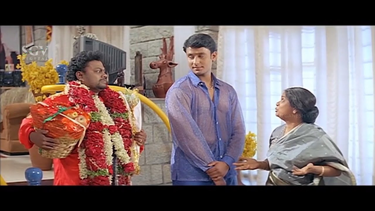 Umashree and Sadhu Kokila Super Comedy Scene | Darshan | Laali Haadu ...