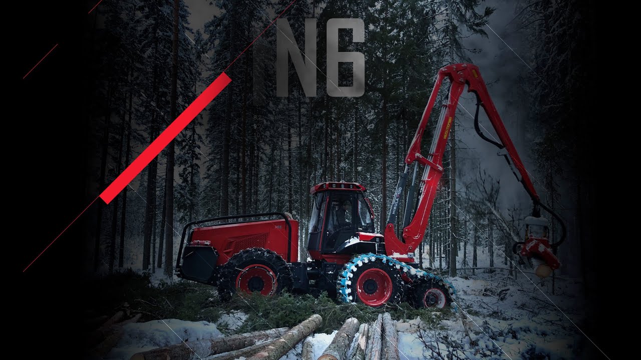 New Nisula N6 thinning harvester with Nisula 555H harvester head - YouTube