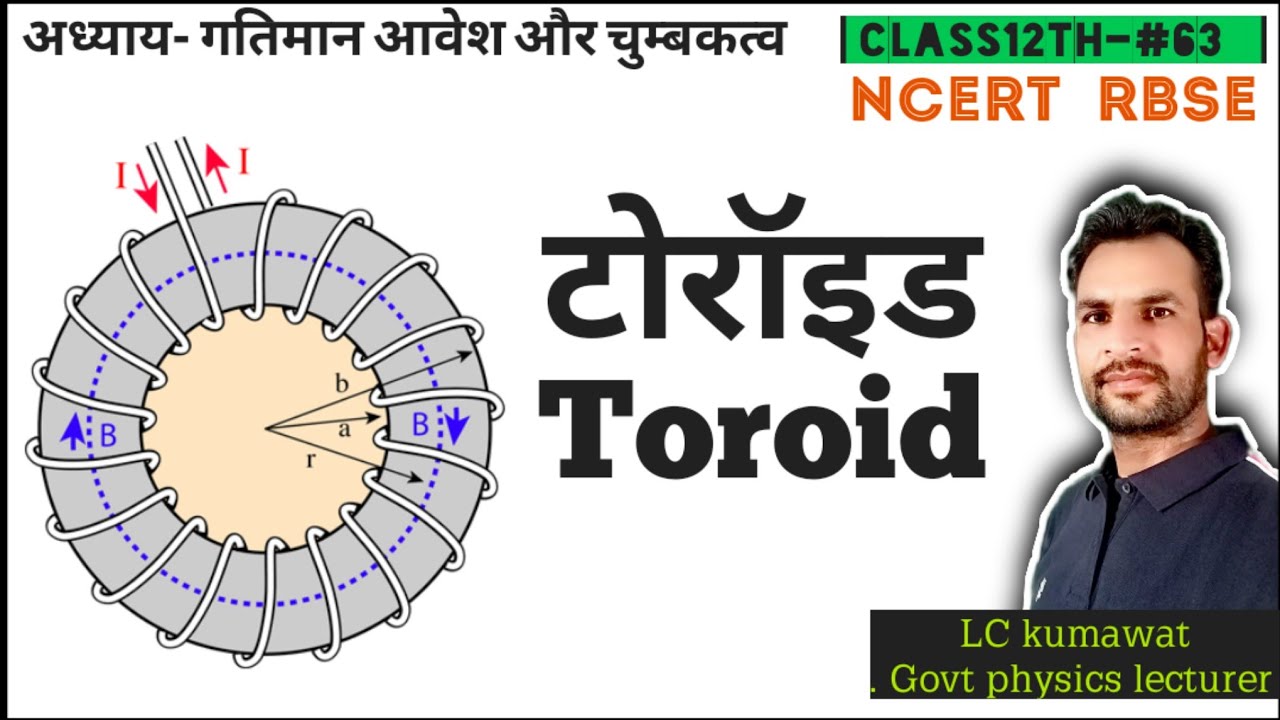 BCS12Th-#63 NCERT | टोरॉइड | TOROID | टोरॉइड मे चुम्बकीय क्षैत्र ...