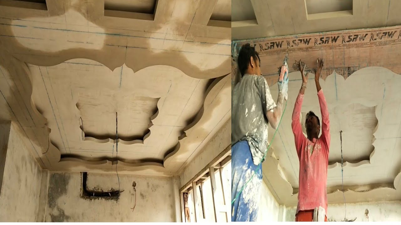 mandir ka ceiling design,how to making pop ceiling design,pooja room ...