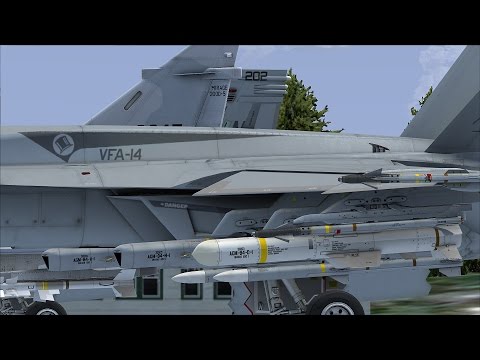 FSX F-18E AGM-84D AGM-84H Test - YouTube