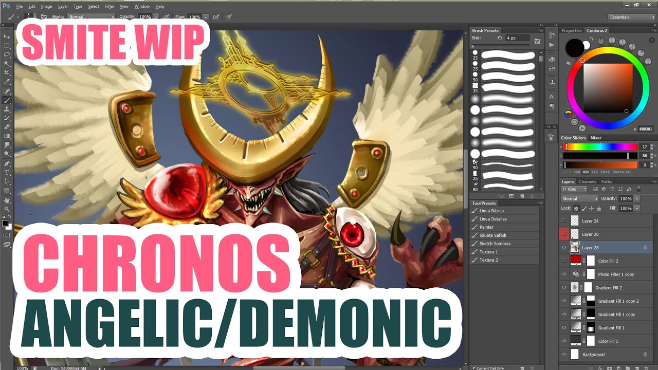 Chronos Angelic/Demonic Skin Concept for SMITE WIP Part 1 - YouTube