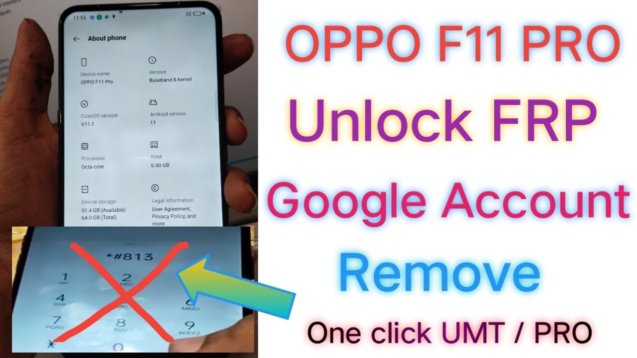 OPPO F11 PRO | FRP | Unlock UMT / PRO | Android 11 | ColorOS 11.1 ...