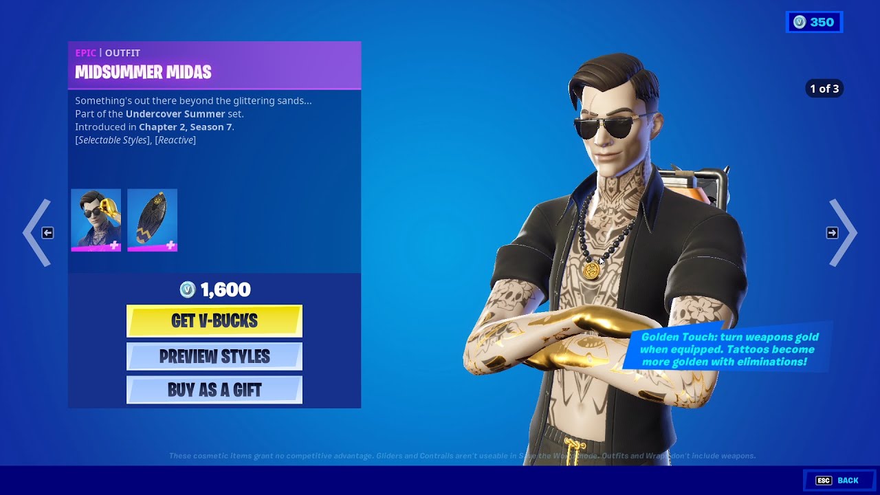 Fortnite The Midsummer Midas Skin Review | Should You Buy it? Itemshop ...
