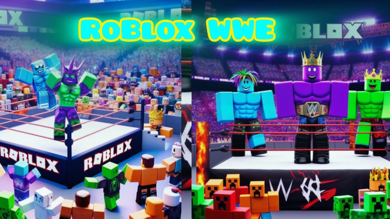 WWE 2K23 Roblox characters fight in Roblox ring - YouTube