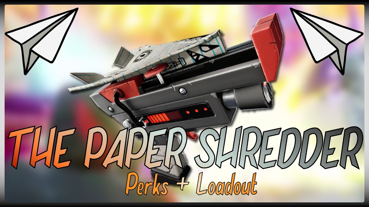 THE PAPER SHREDDER Crit Build + Perks & Loadout // Fortnite: Save The ...