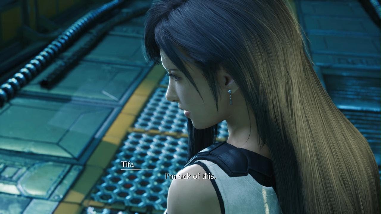FINAL FANTASY VII REMAKE tifa "i'm sick of this. i'm sick of all of ...