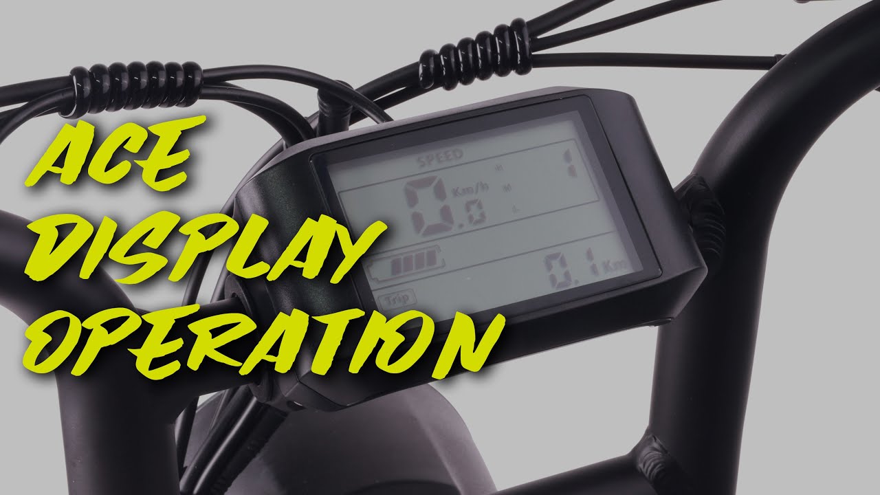 Ace Electric Bike LCD Display Operation Tutorial - Ampd Bros - YouTube