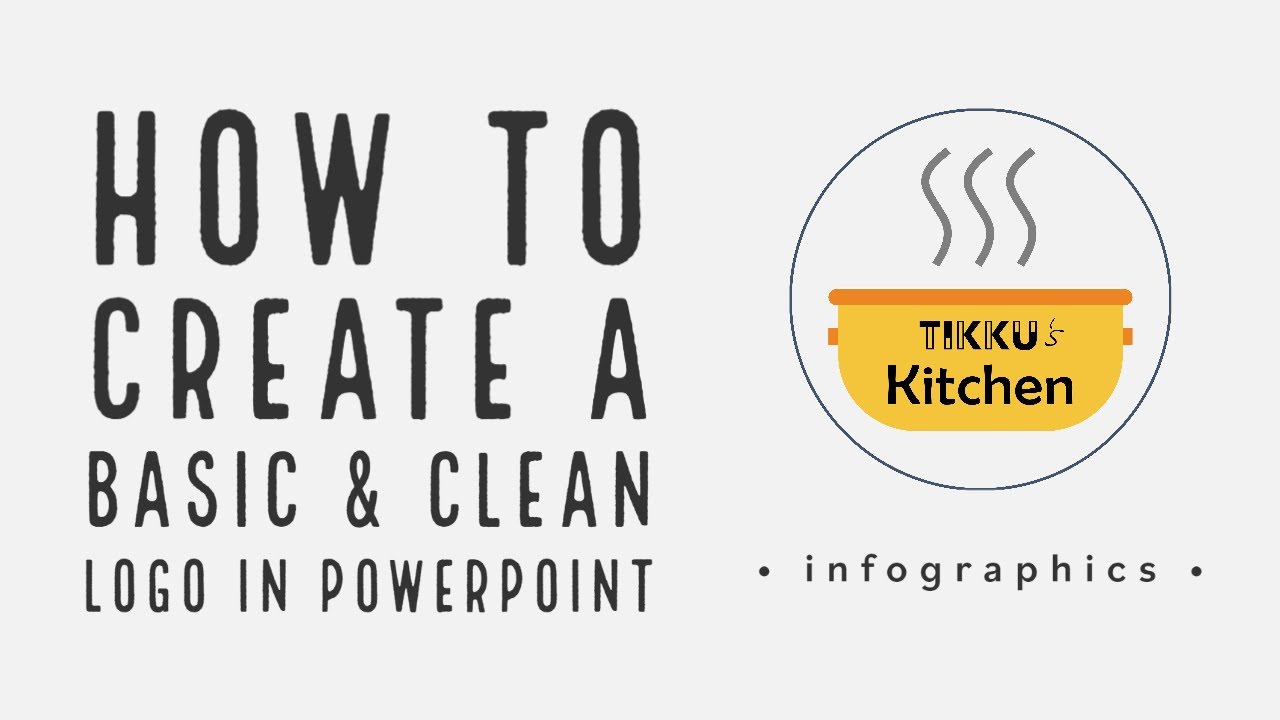How to create a clean and easy Logo using Powerpoint - YouTube