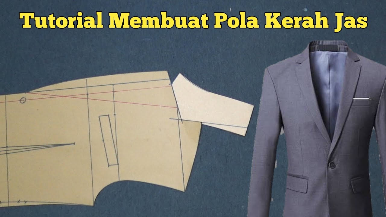 membuat pola kerah jas - YouTube