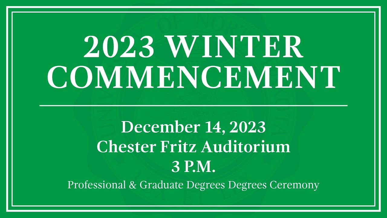 UND Professional & Graduate Degrees Winter Commencement 2023 - YouTube