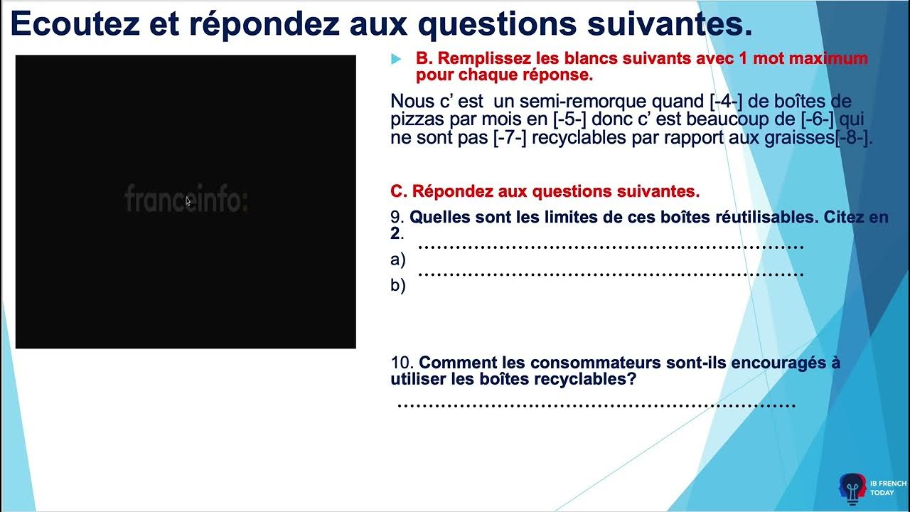 IB FRENCH TODAY PARTAGE DE LA PLANETE 5 1 COMPREHENSION ORALE SL - YouTube