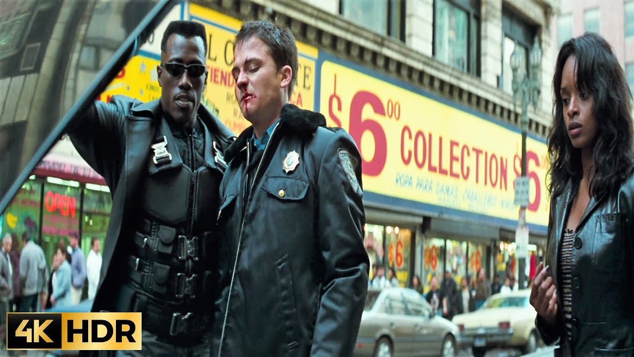Blade - cop scene (4K HDR) - YouTube