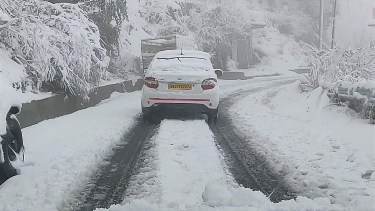 Kanatal to Rishikesh via Chamba snowfall - YouTube