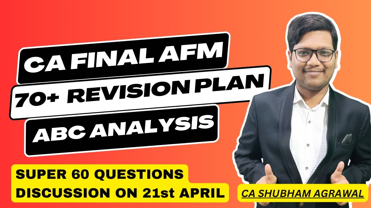 Last Day Revision Plan | CA Final AFM | May 24 Exam | Exemption ...