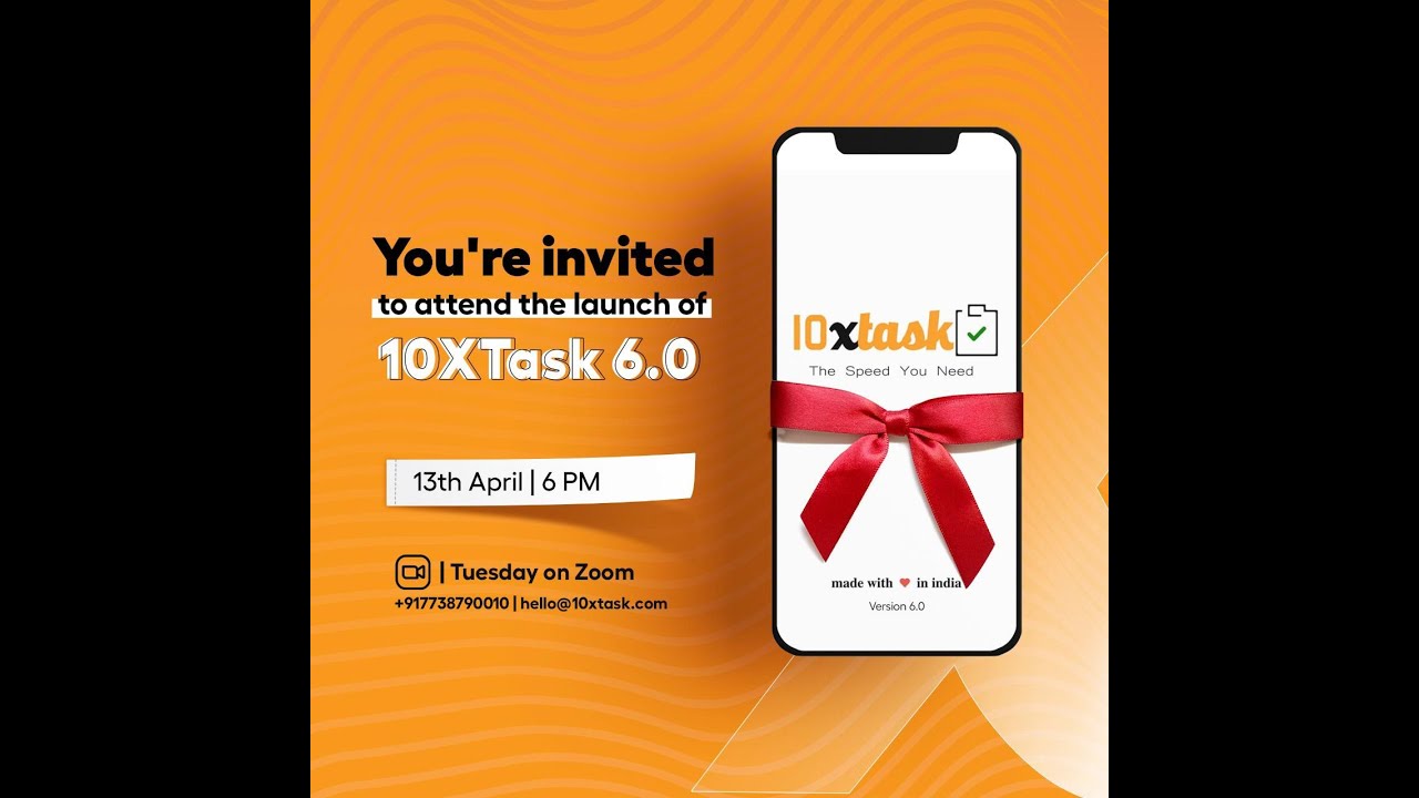 10x Task v6.0 Launching - YouTube
