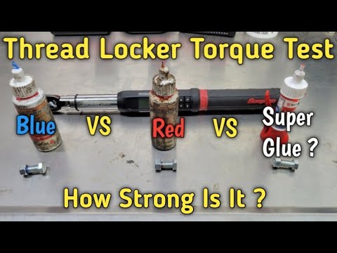 Testing the Strength of Thread Locker - Red vs Blue vs Super Glue - YouTube