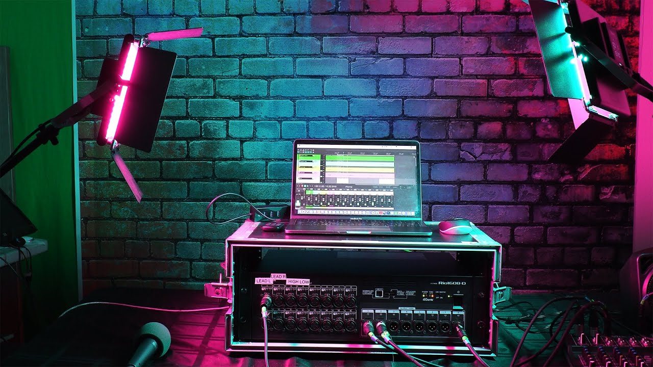 Yamaha Rio1608 stage box used as a DAW audio interface - YouTube