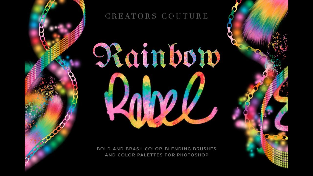 Rainbow and Punk Inspired Photoshop Brushes and Color Palettes: Rainbow ...