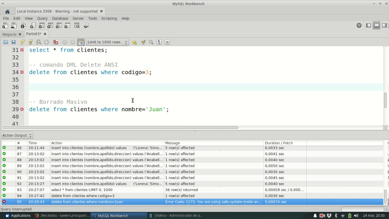 MySQL 0039 DML Delete - YouTube