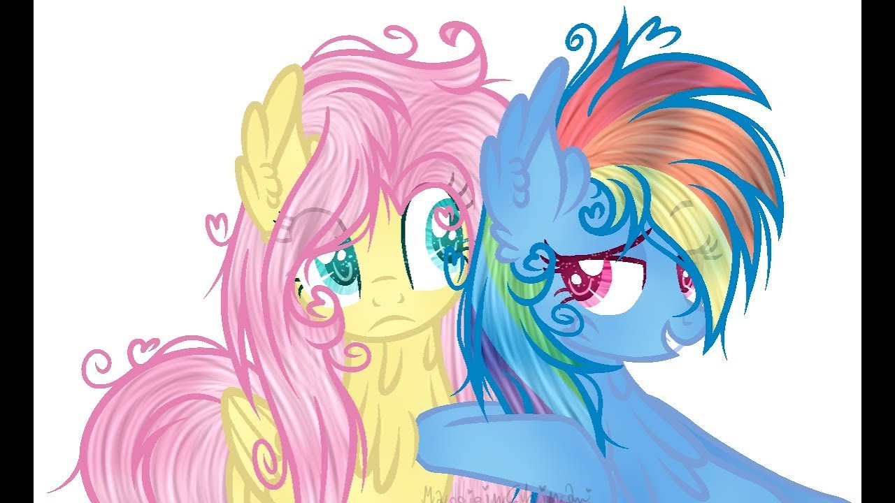 My Little Pony Speedpaint - Fluttershy & Rainbow Dash - Flutterdash ...