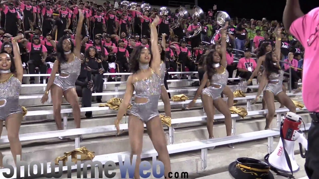 ASU "Neck" Marching Band and Stingettes - 2017 vs Alcorn - YouTube